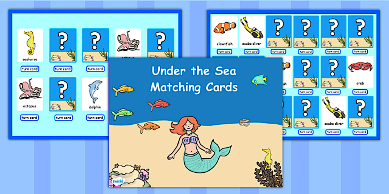 Under the Sea Matching Cards Activity Flipchart - Twinkl