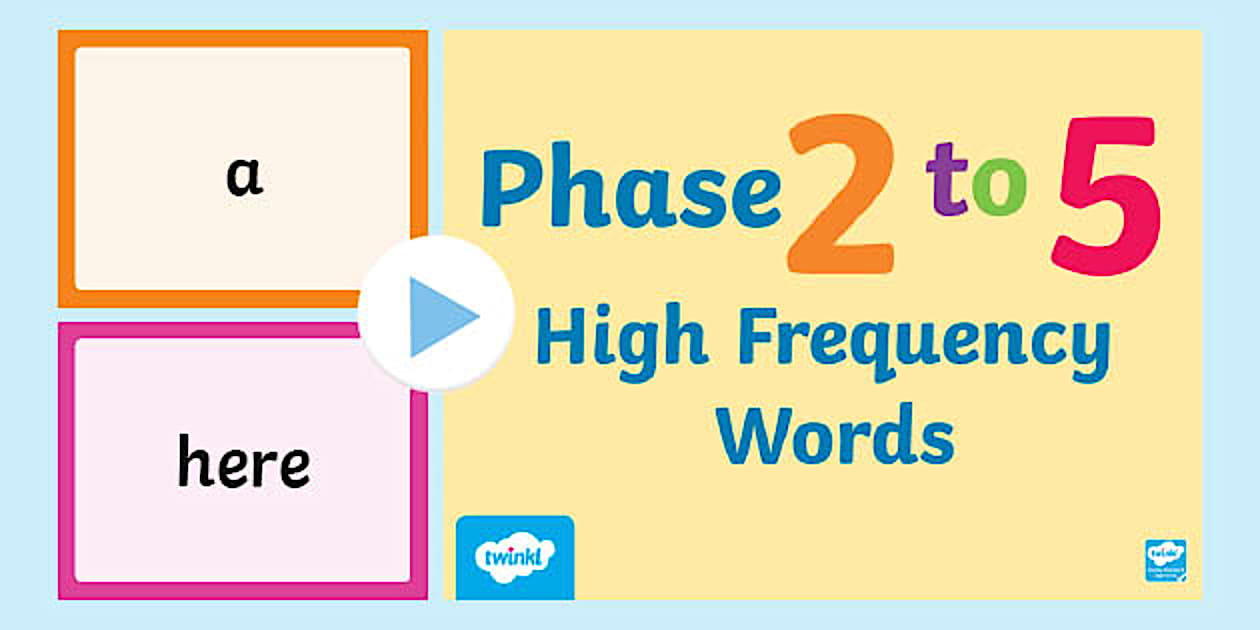 Phase 2 to 5 High Frequency Words Quick Read PowerPoint