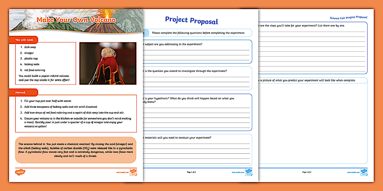 Erupting Volcano Science Fair Project for 3rd-5th Grade