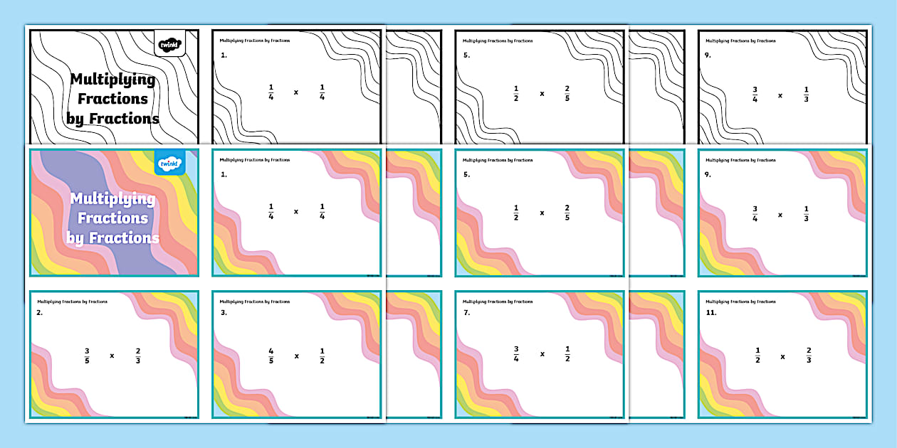Multiplying Fractions by Fractions Task Cards (teacher made)