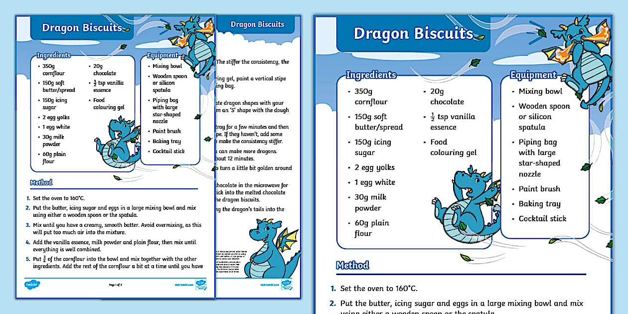 Dragon Biscuit Recipe