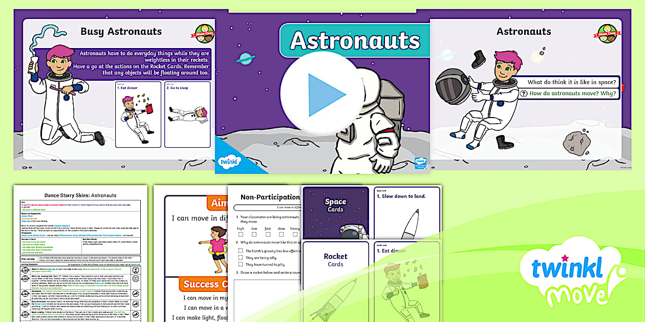 👉 Twinkl Move - Year 1 Dance: Starry Skies Lesson 3 - Astronauts