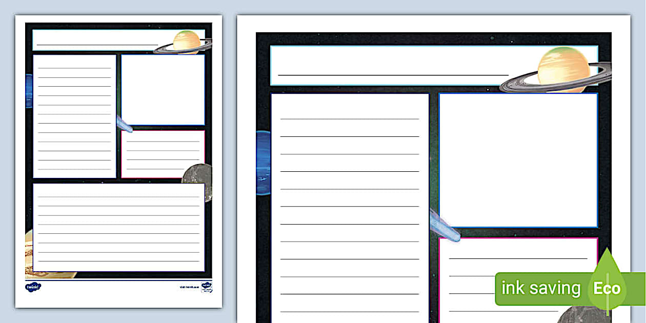 Space-Themed Fact File Template (teacher made) - Twinkl