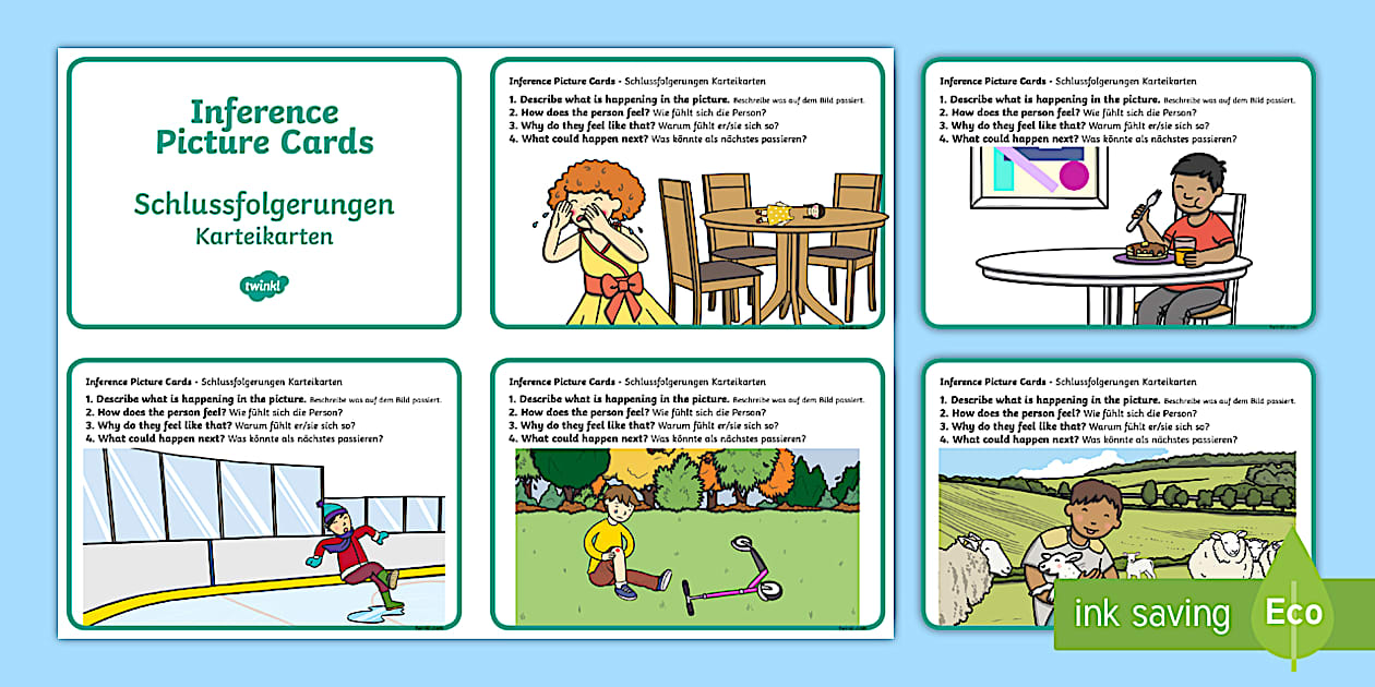 Inference Picture Cards English/German - Inference Picture Cards
