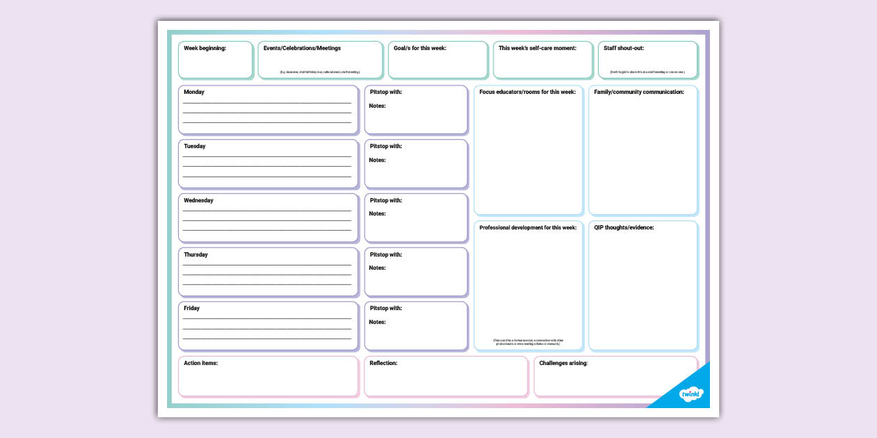 Educational Leader’s Desk Planner