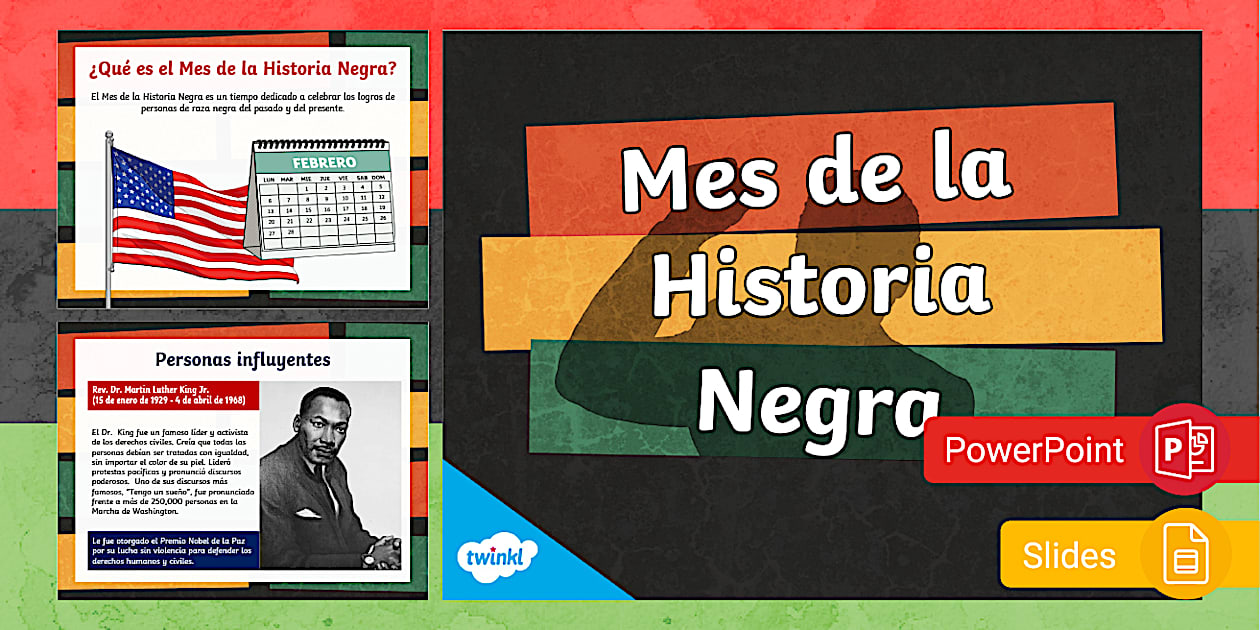 Presentación de Google Slides y PowerPoint: Mes de la historia negra