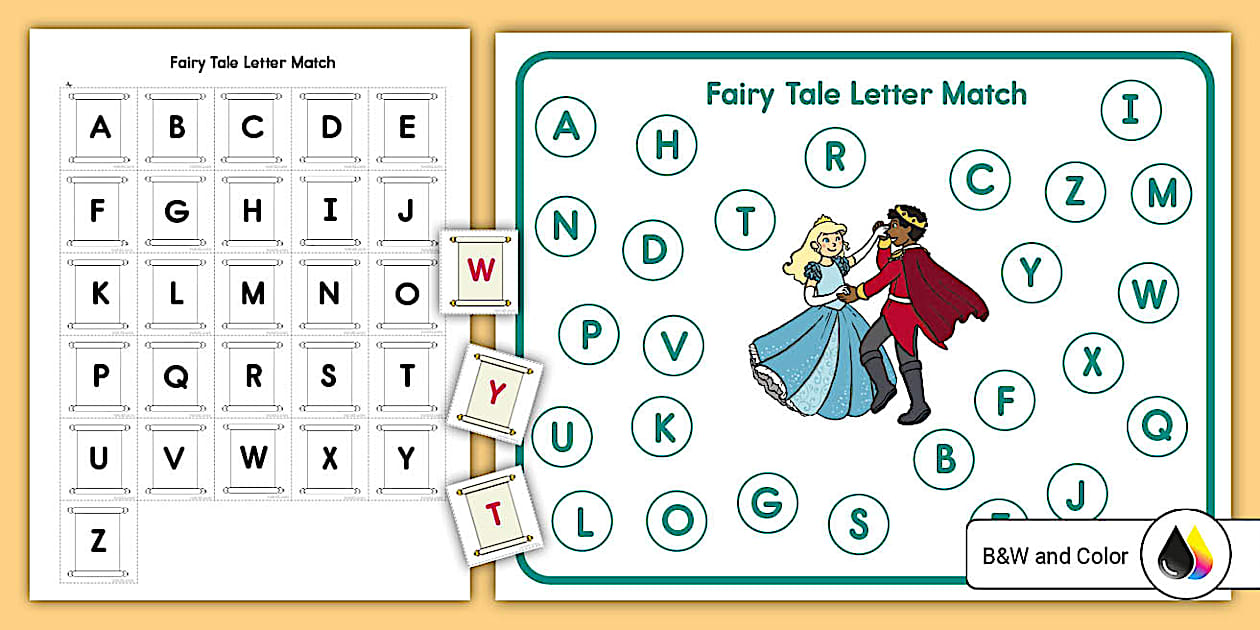 Fairy Tale Letter Matching Activity Mat (Teacher-Made)