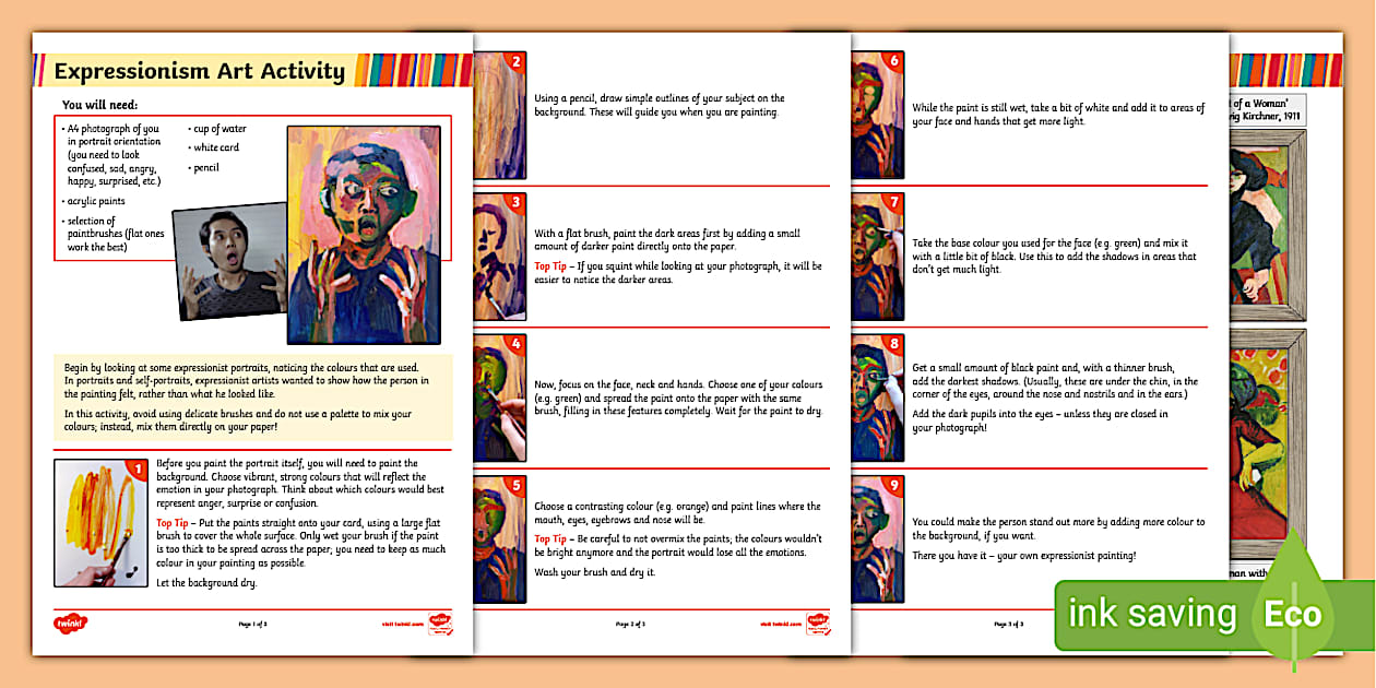 KS2 Expressionism Art Activity (teacher made) - Twinkl