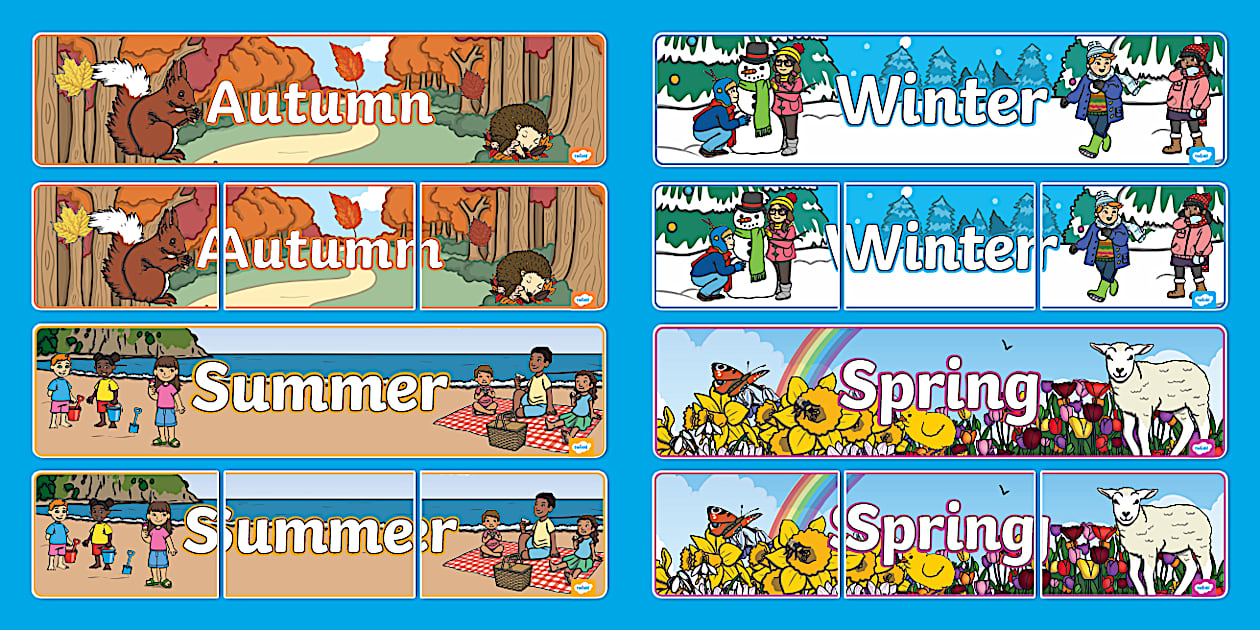 Seasons Display Banners Pack (teacher made) - Twinkl
