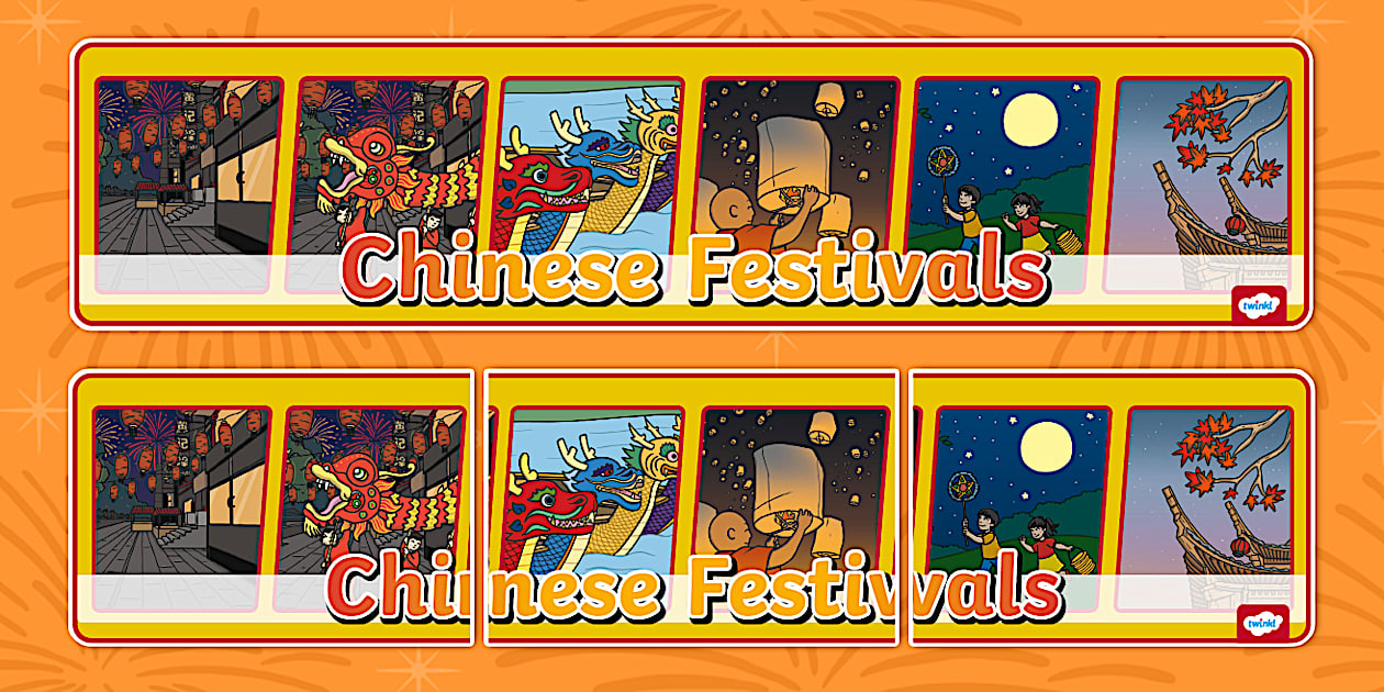 Chinese Festivals Display Banner (teacher made) - Twinkl