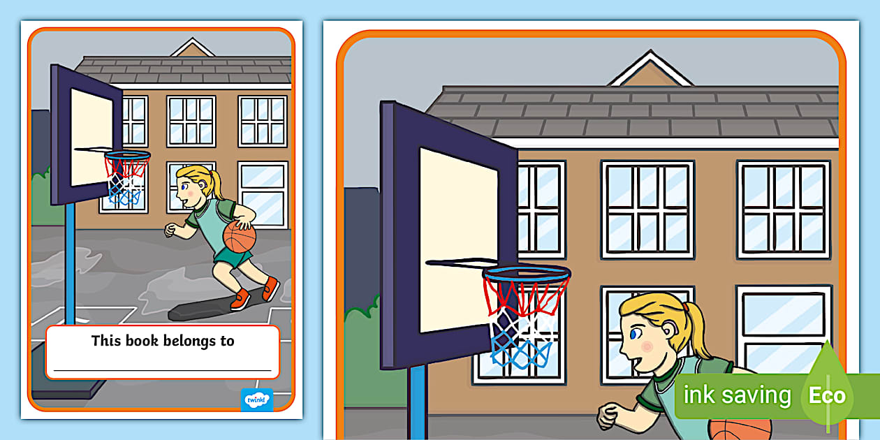 A Brightly Coloured Basketball Book Cover | Twinkl | KS1