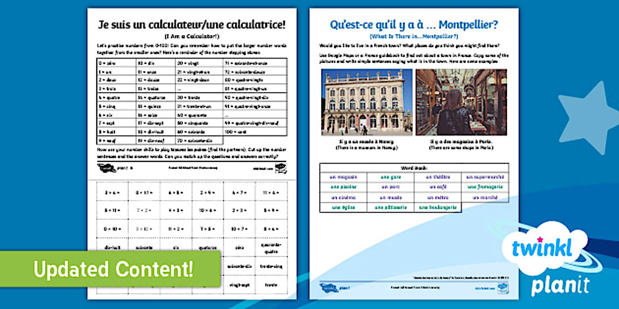 French Numbers 1-30 Worksheet - French Home Learning Tasks