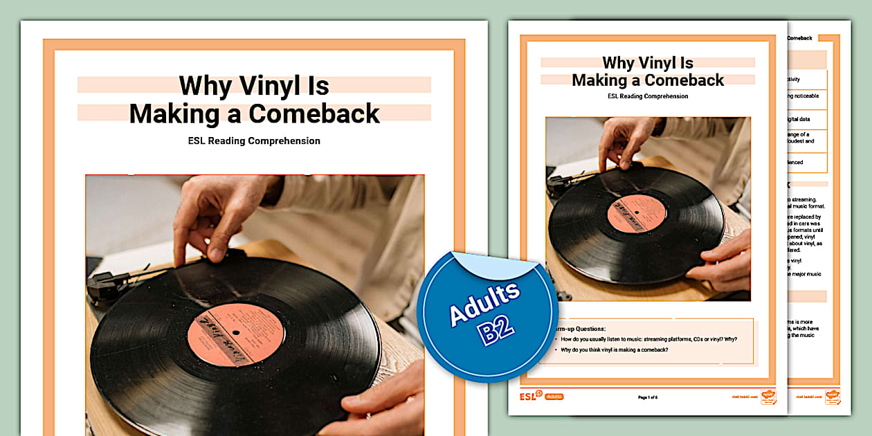 Vinyl Resurgence: ESL Reading for Adults (Teacher-Made)