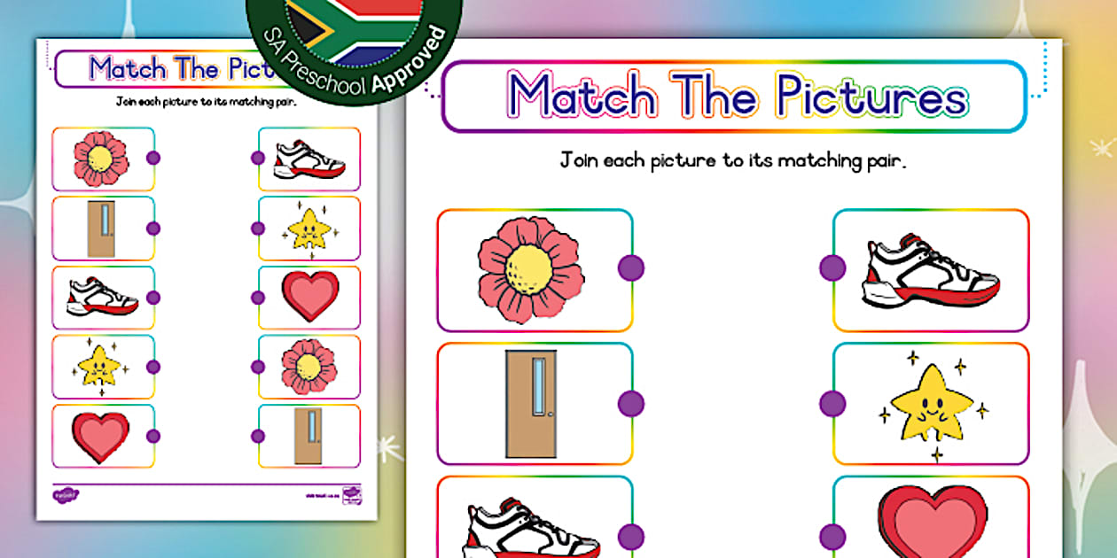 Preschool: Pencil Control- Match the Pictures (teacher made)