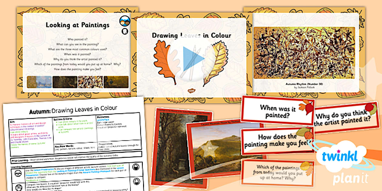 Drawing Autumn Leaves | Art Lessons for LKS2 (teacher made)