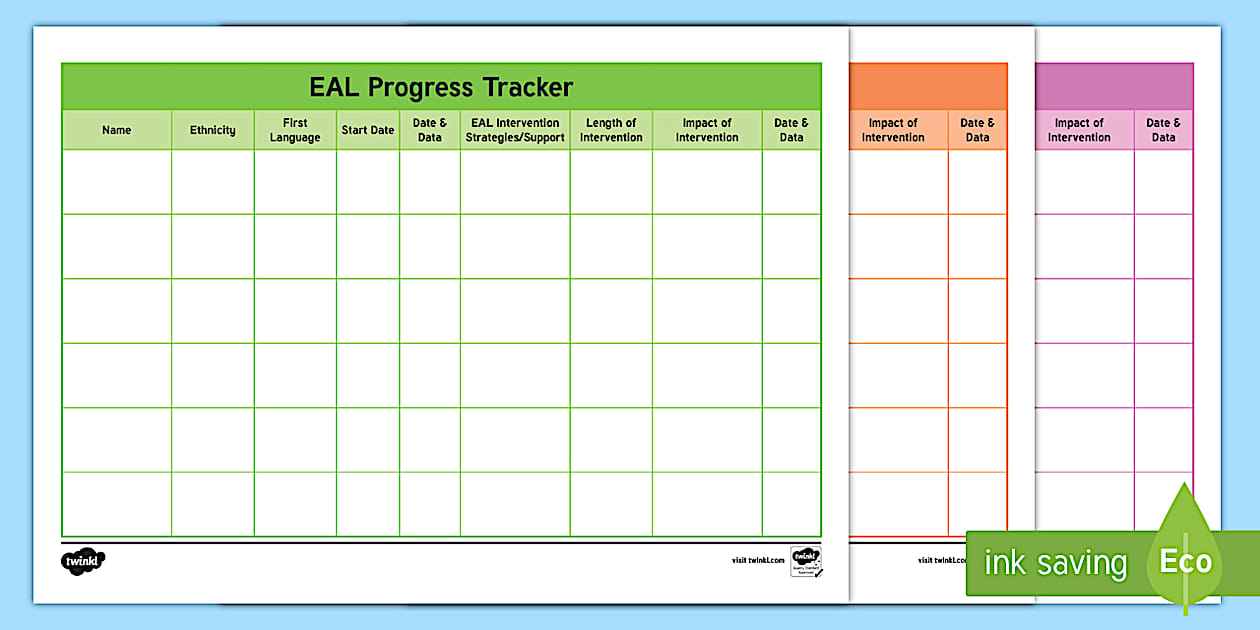 EAL Learner Progress Tracker (teacher made) - Twinkl
