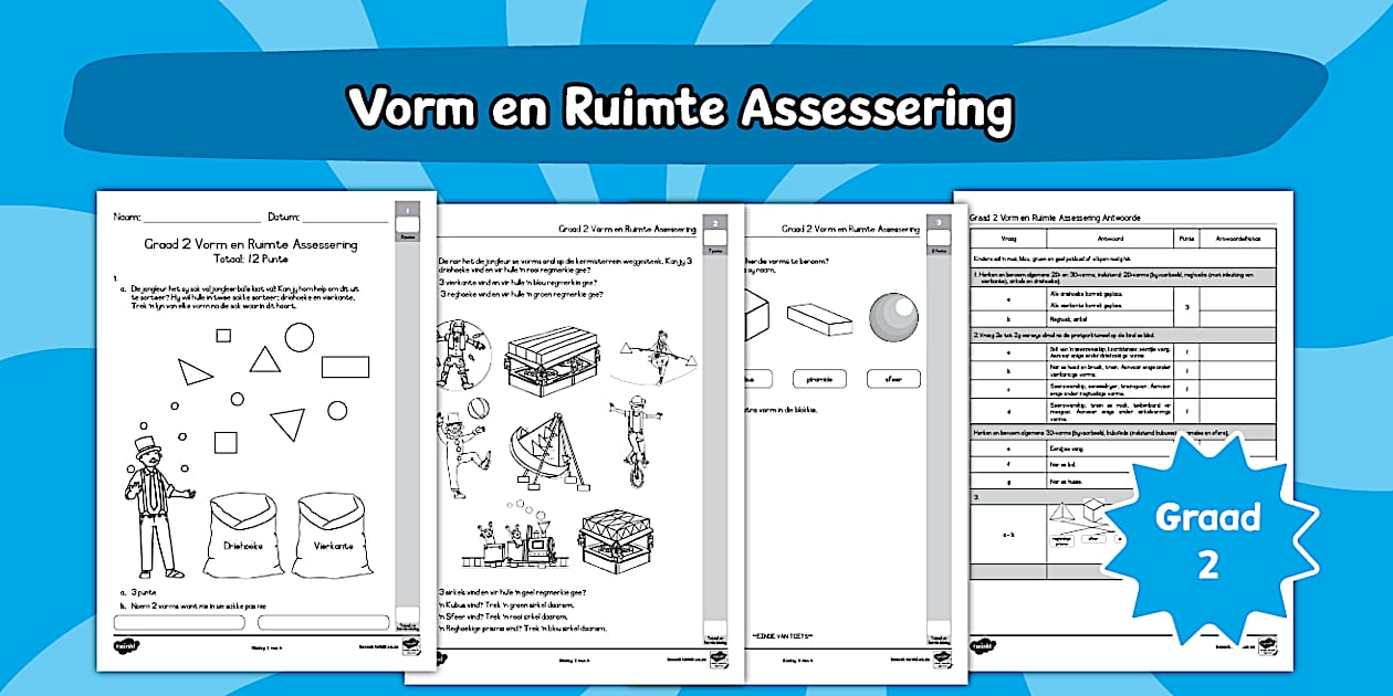 Graad 2: Vorm en Ruimte Assessering