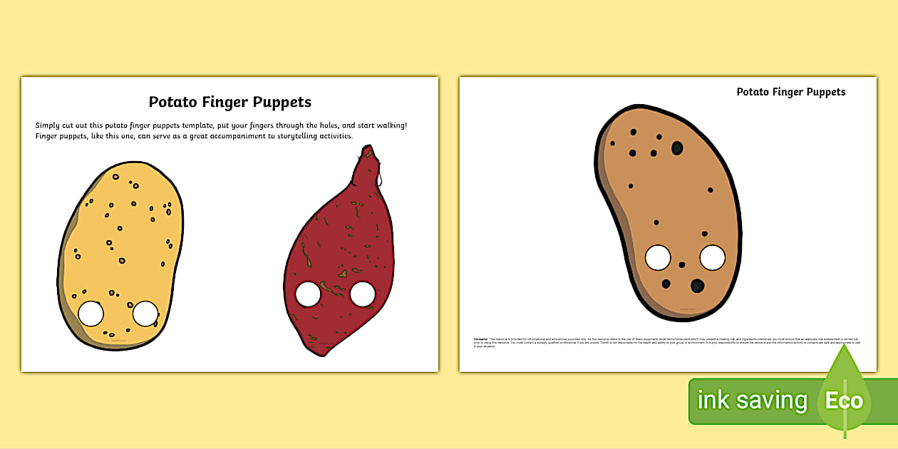 Potato Finger Puppets | Twinkl Finger Puppets | Puppet Shows