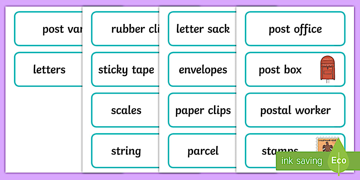 Cursive Emirates Post Word Cards (teacher made) - Twinkl