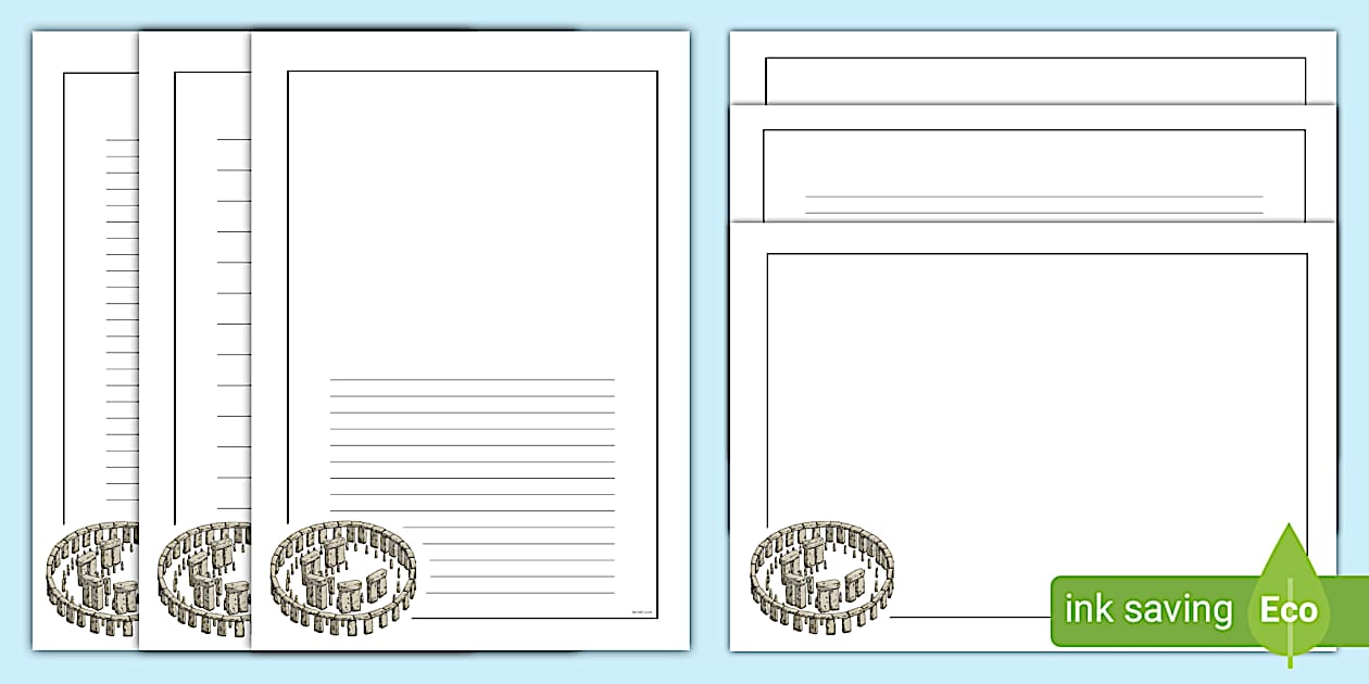 Simple Blank Stonehenge Page Border | Page Borders | Twinkl