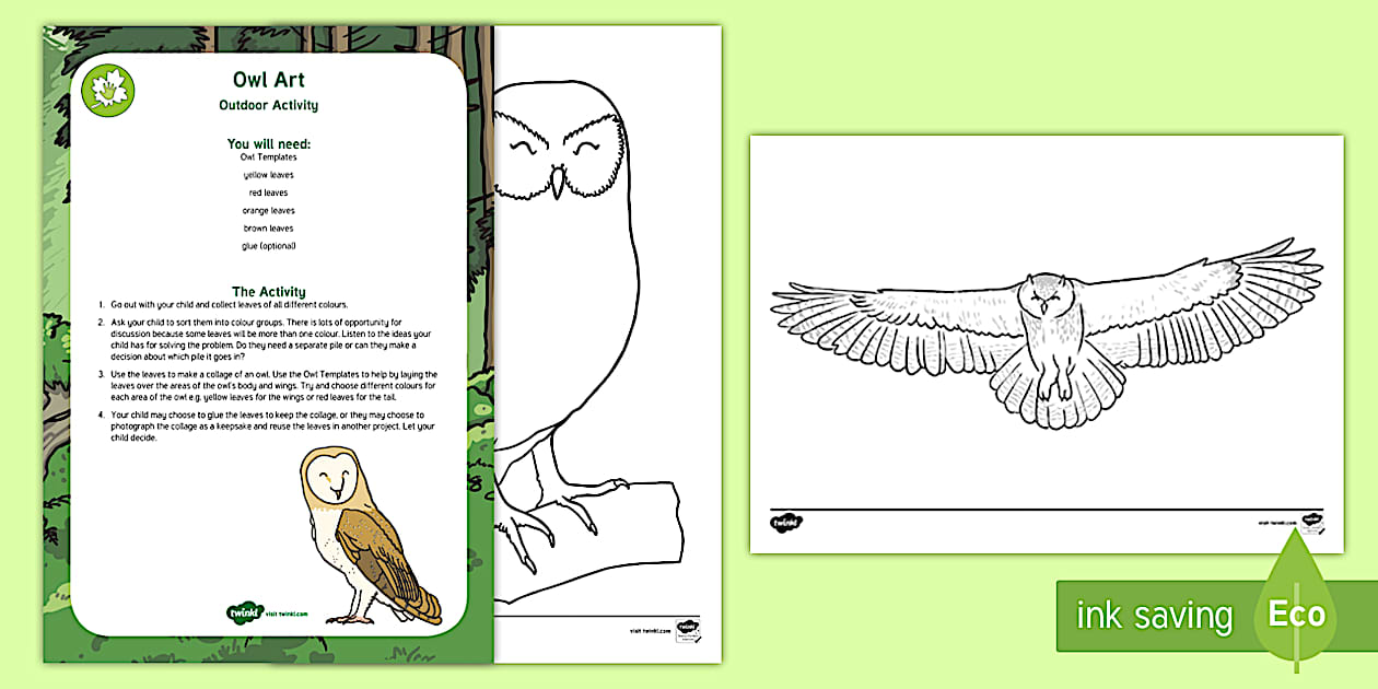 Owl Leaf Collage – Create Your Own Feathered Friend