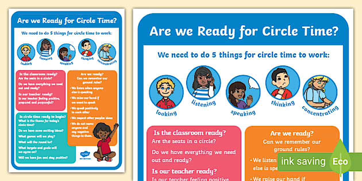 Cursive Circle Time Poster (Lehrer gemacht) - Twinkl