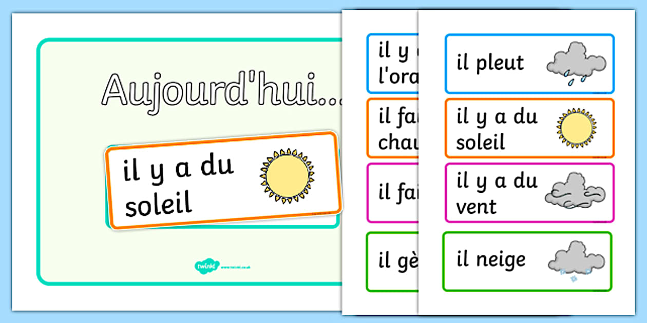 Weather Display Poster French (teacher made) - Twinkl