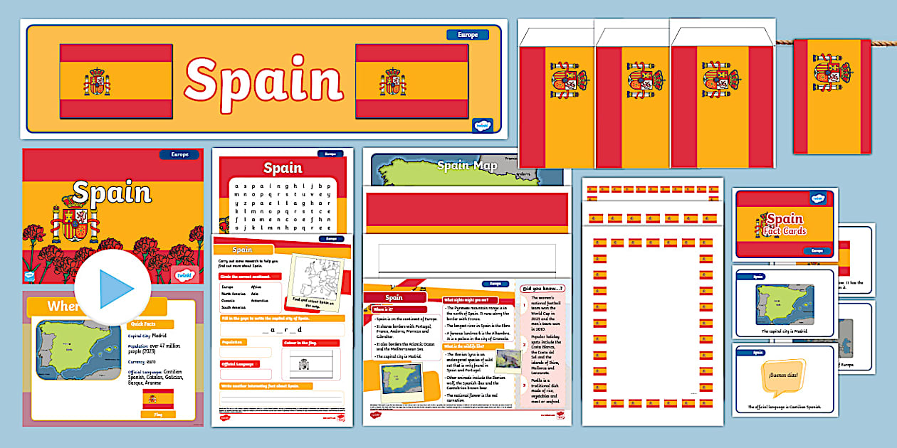 KS1 Spain Resource Pack - Twinkl Geography (teacher made)