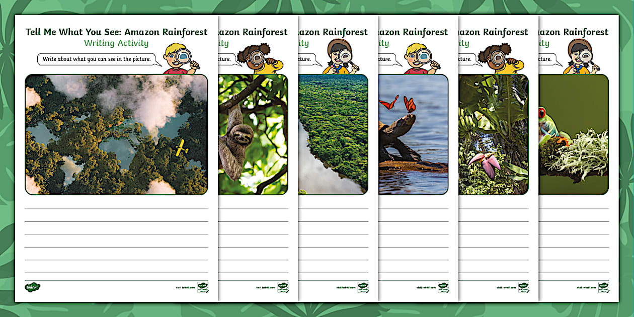Tell Me What You See: Amazon Rainforest Writing Activities
