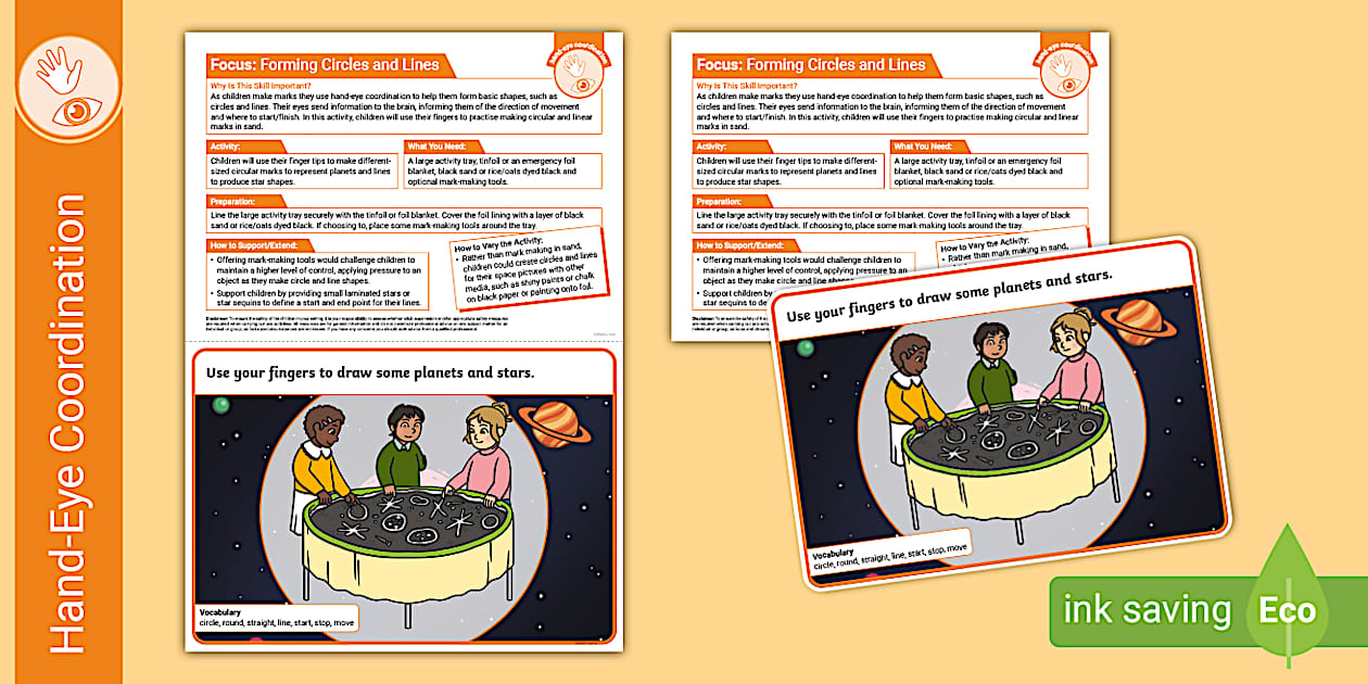 Fine Motor Hand-Eye Coordination Provision Planets and Stars