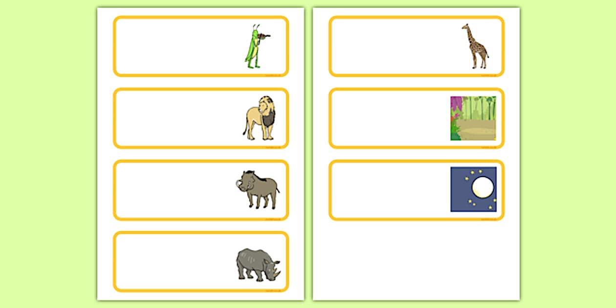 Dancing Giraffe Themed Editable Drawer Peg Name Labels