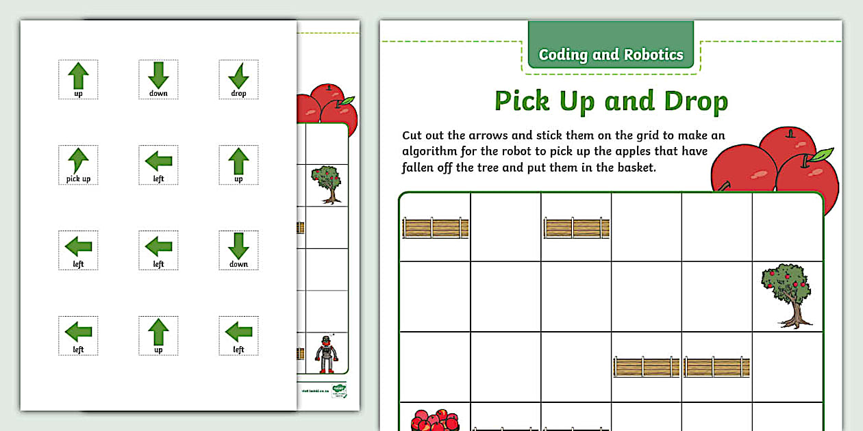 Grade R Robotics and Coding - Algorithms - Pick up and Drop