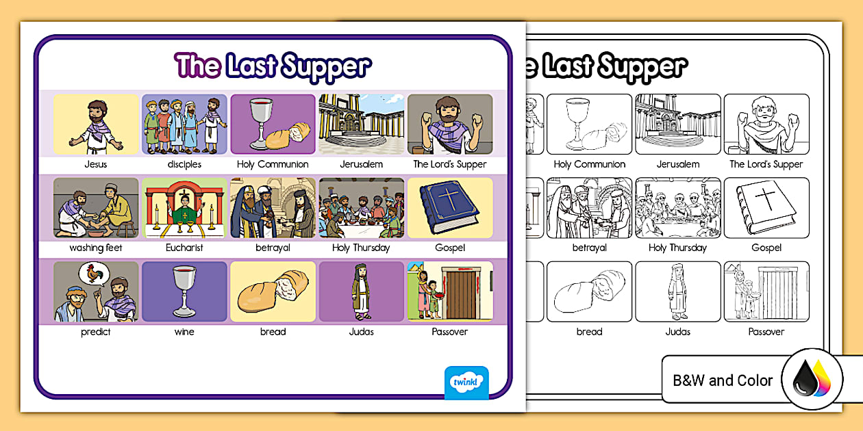 Last Supper Vocabulary Word Mat for Kids | Twinkl USA