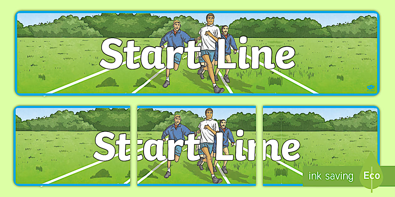 Sports Day Start Line Banner (teacher made) - Twinkl