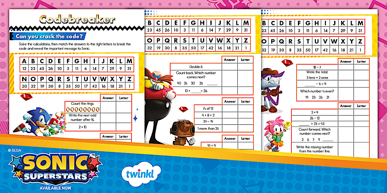 FREE! - Sonic Codebreaker - Twinkl Resources (teacher made)
