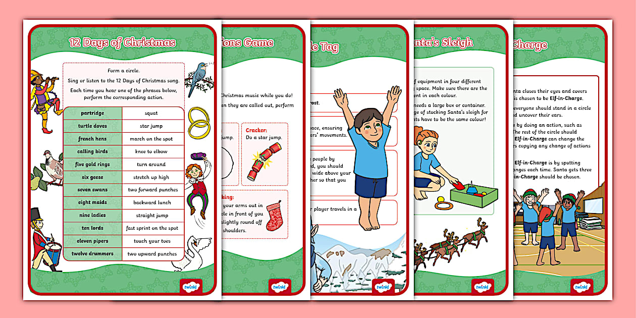 Christmas PE Games (teacher made) - Twinkl