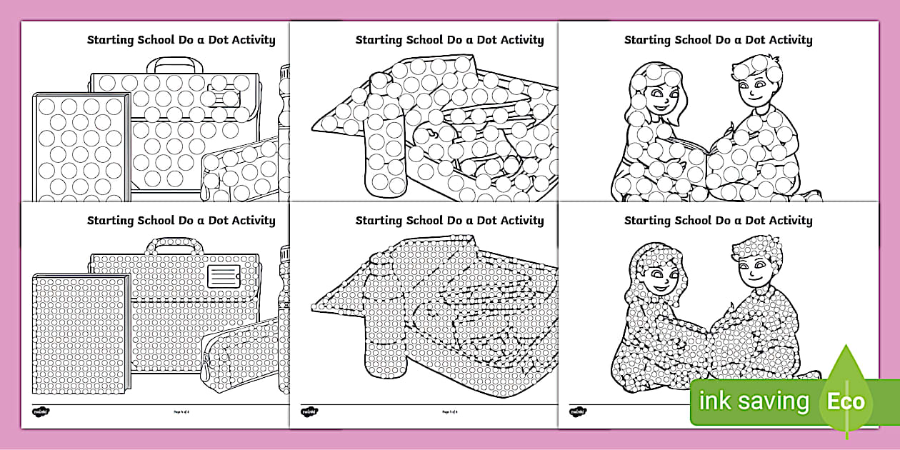 Starting School Do a Dot Activity (teacher made) - Twinkl
