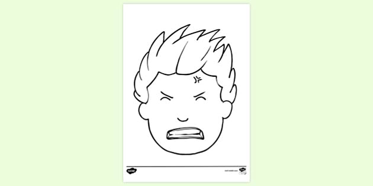 Angry Gnashing Teeth Colouring Sheet (teacher made) - Twinkl