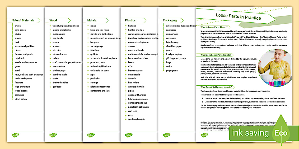 Loose Parts in Practice (Teacher-Made) - Twinkl