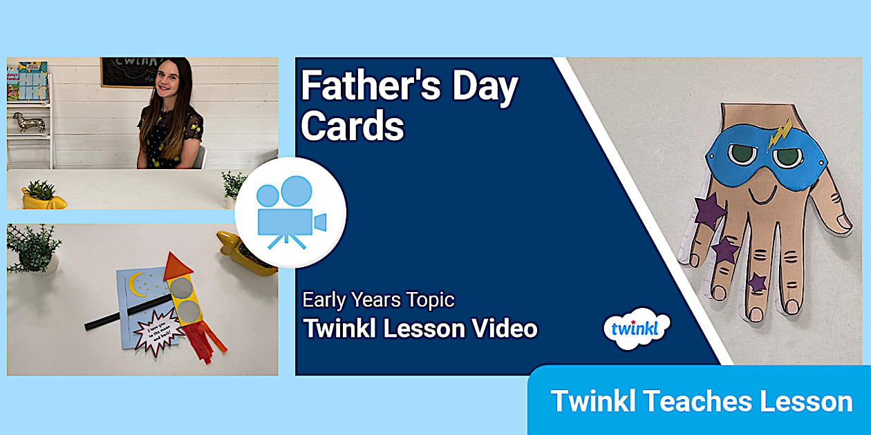 Father's Day Cards Video Lesson | EYFS Arts and Crafts