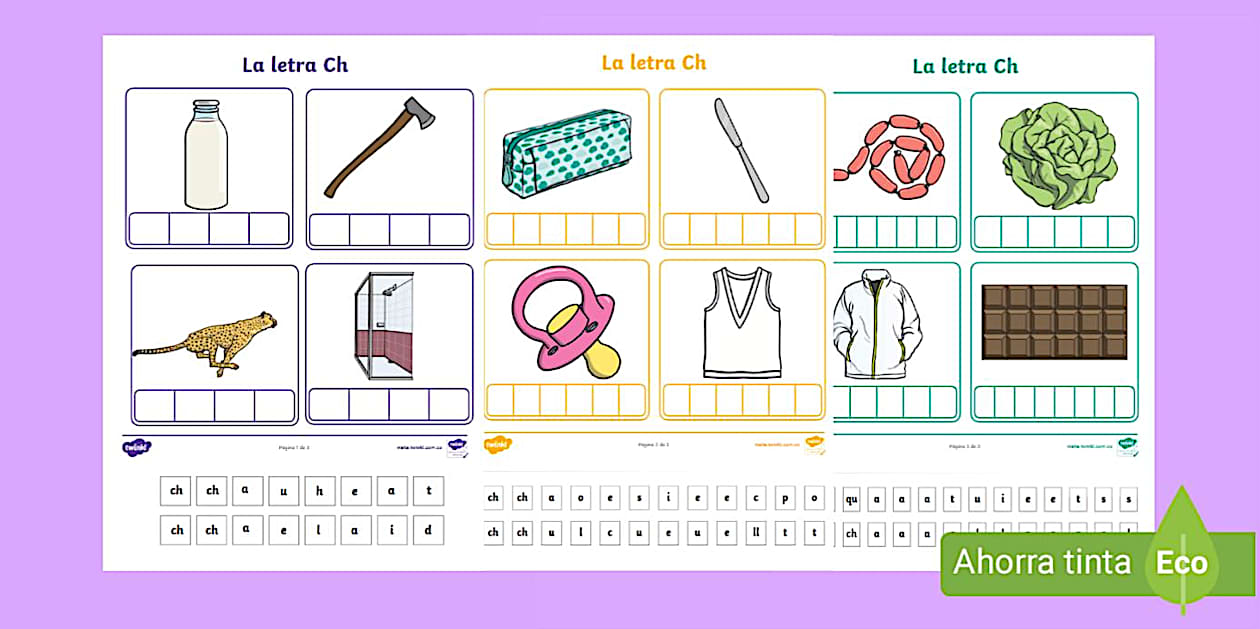 Guía de trabajo letra ch - Twinkl Colombia (Teacher-Made)