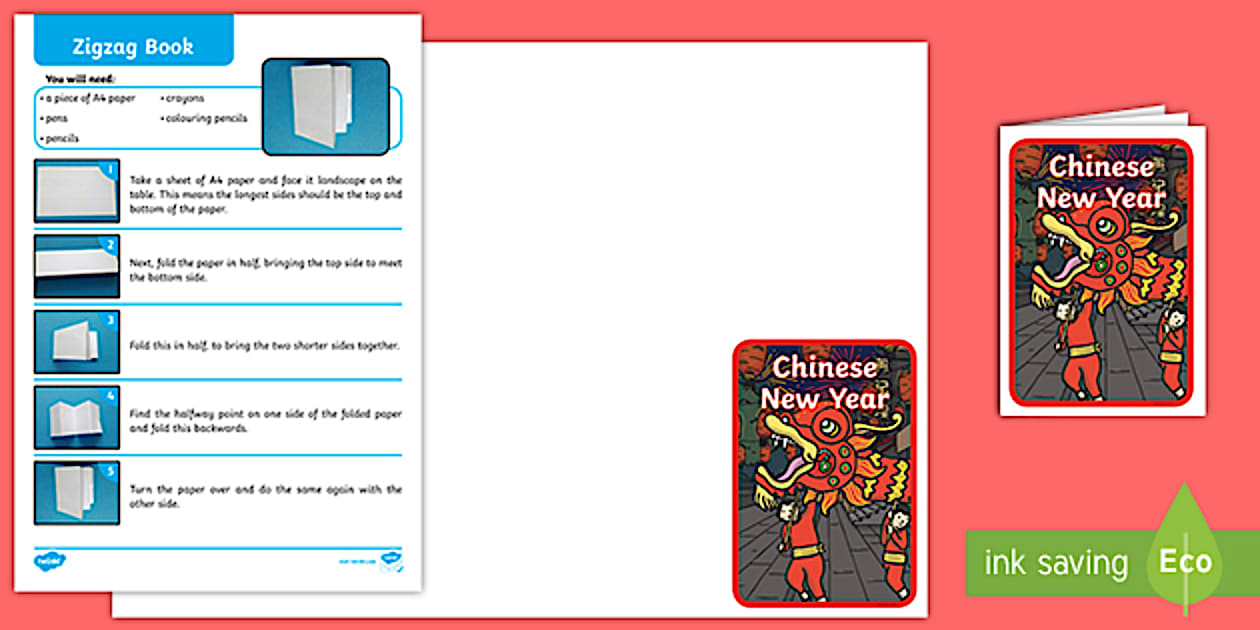 Chinese New Year Mini Zigzag Booklet (teacher made) - Twinkl
