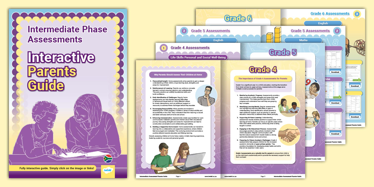 FREE! - Interactive Parents Guide: Intermediate Phase Assessments