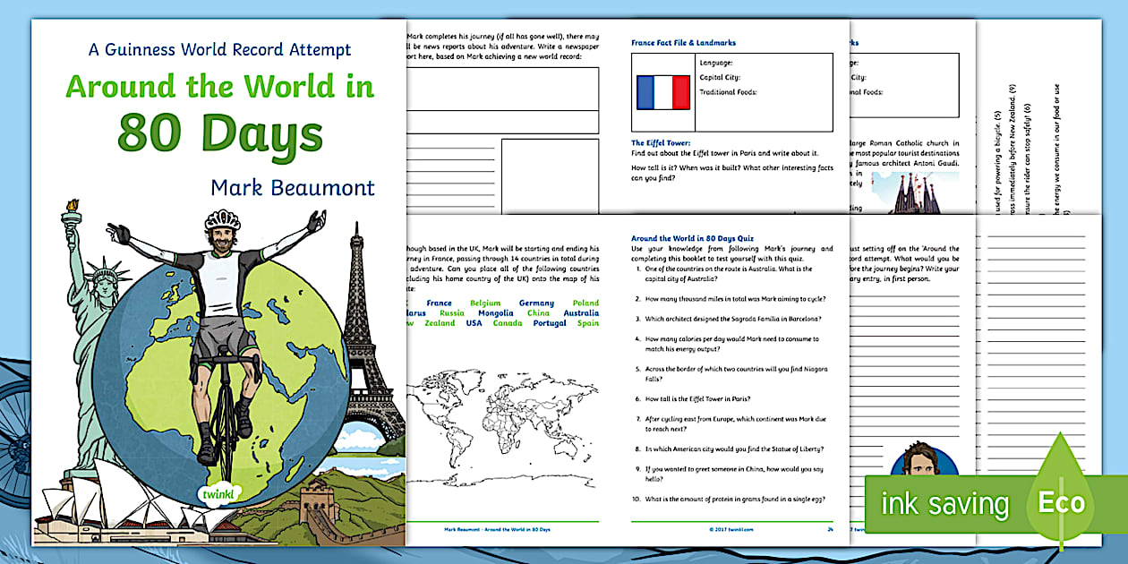 Around the World in 80 Days KS2 Activities Booklet - Twinkl