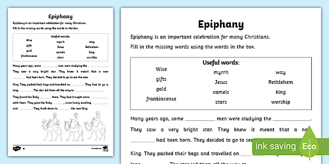 Epiphany Worksheets - KS1 - English Resources (Teacher-Made)