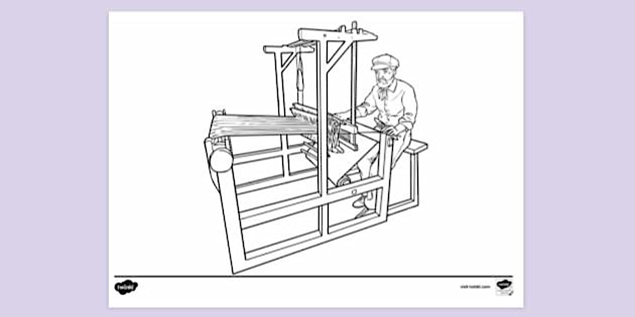 Weaving Colouring | Colouring Sheet (teacher made) - Twinkl