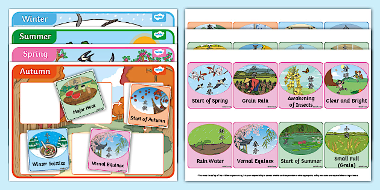Chinese Solar Terms Sorting Activity (teacher made) - Twinkl