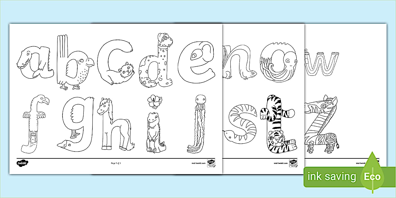 Alphabet Page to Colour - Primary School (teacher made)