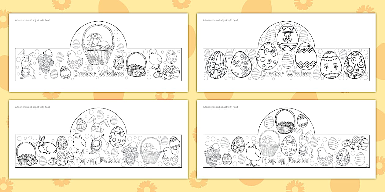 Easter Colouring Headbands Pack - KS1 (teacher made)