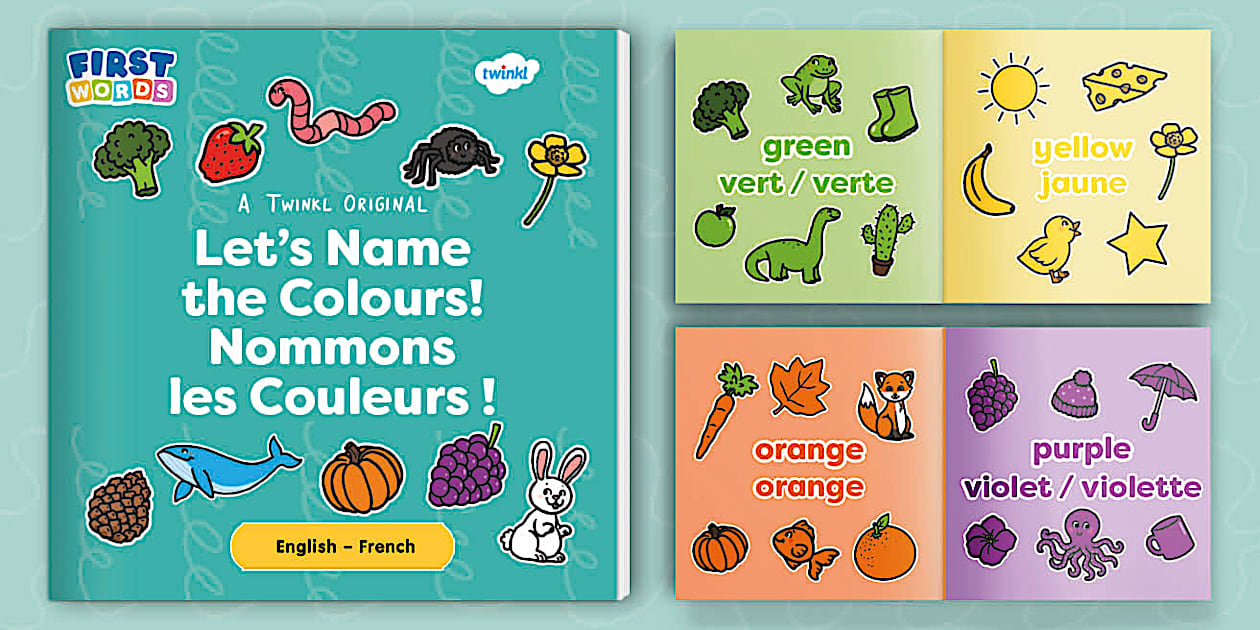Let's Name the Colours! Bilingual French/English eBook